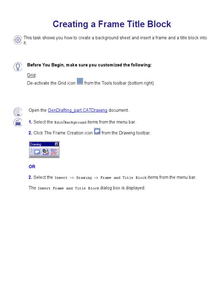 Creating A Frame Title Block | PDF