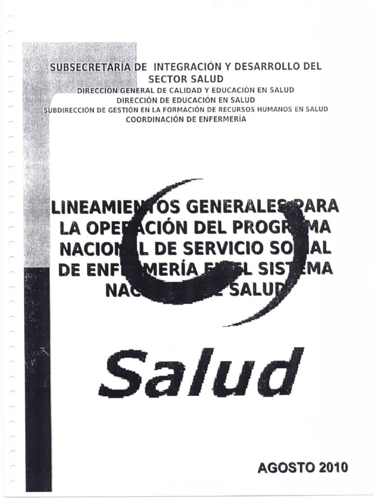 2010_Lineamientos generales para la operación del programa nacional de ... 2010_Lineamientos generales para la operación del programa nacional de ...