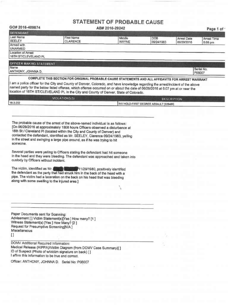 Seeley PC Statement Redacted | PDF