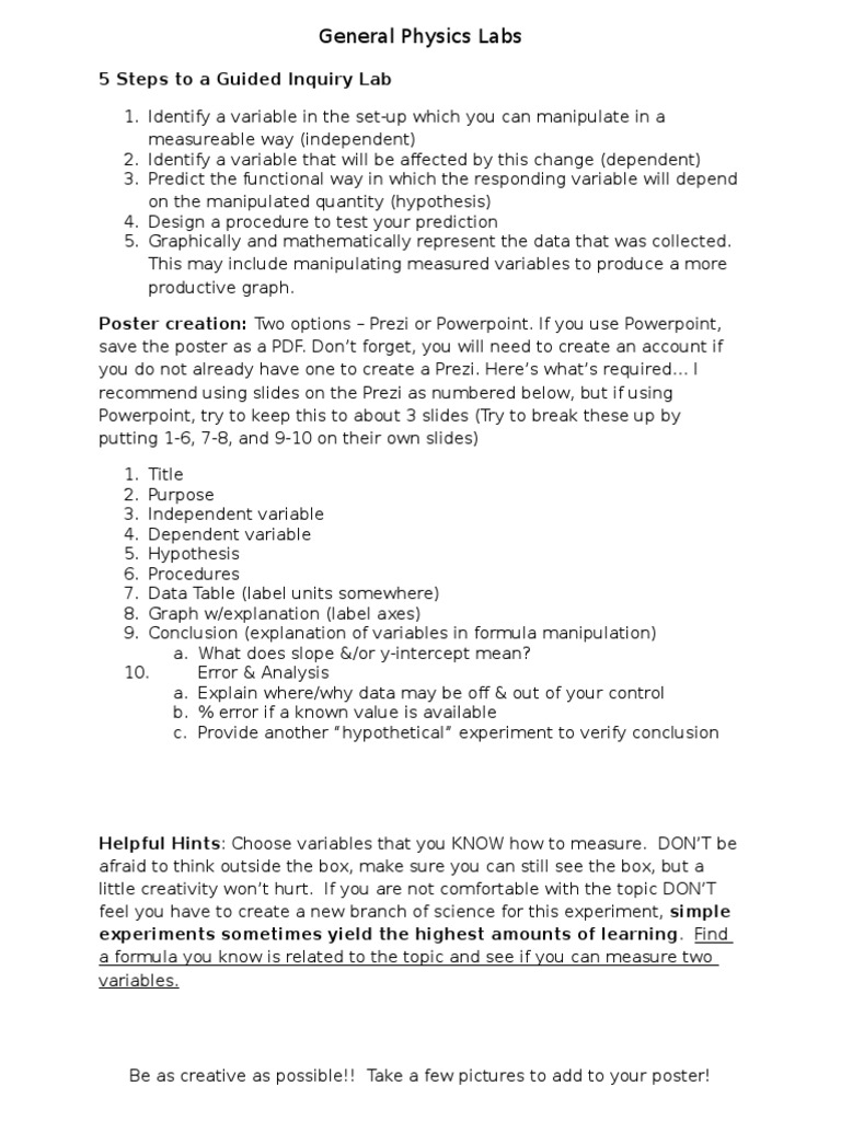 5 Steps To A Guided Inquiry Lab General PHSX Neal Doolins Conflicted ...