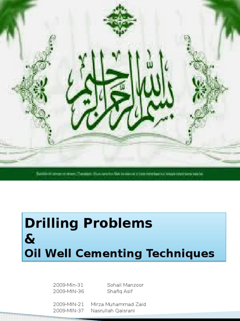Drilling Engineering Presentation | PDF | Oil Well | Casing (Borehole)