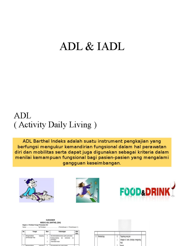 Adl & Iadl | PDF | Pengembangan Diri