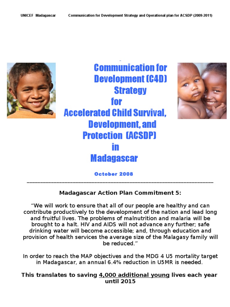 UNICEF Madagascar Communication For Development (C4D) Strategy For ...