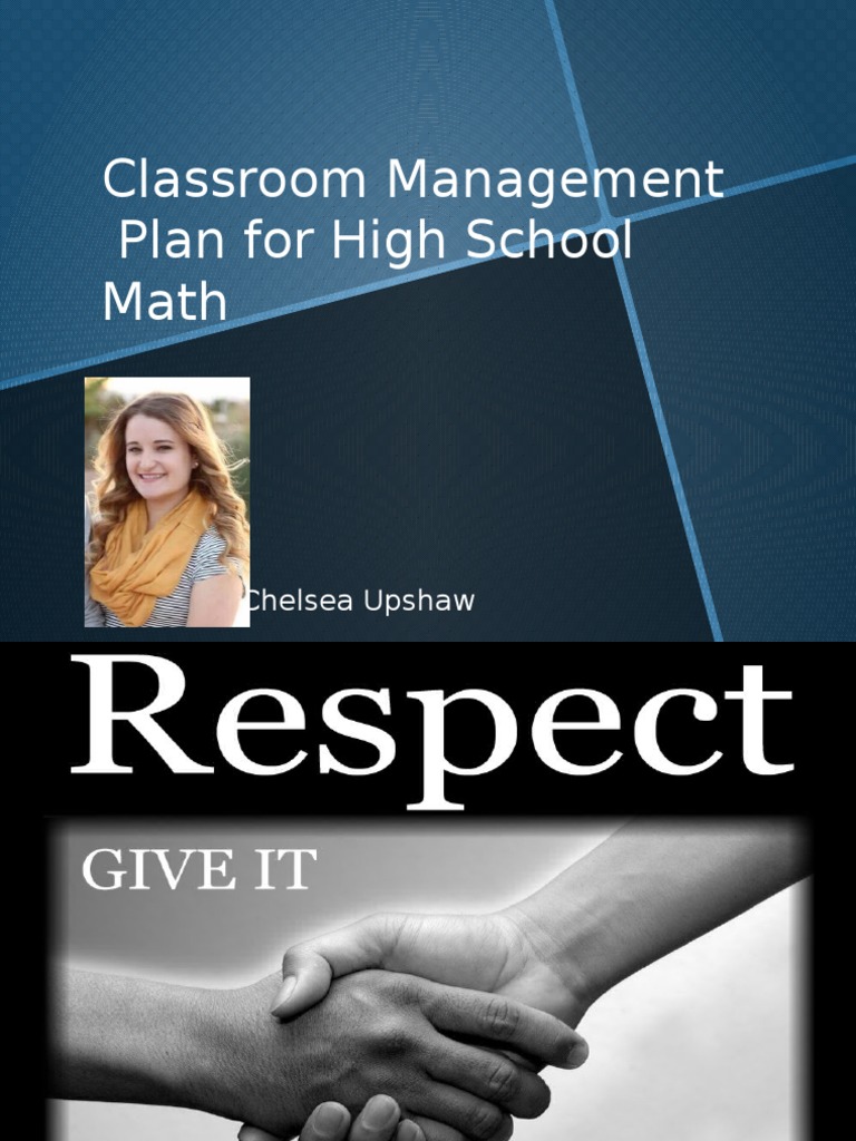Classroom Management Plan For High School Math | PDF
