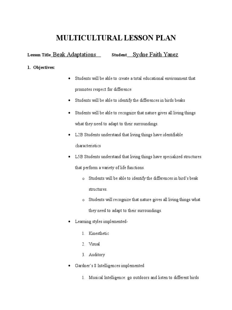 Edu 280 Lesson Plan | PDF | Intelligence | Cognition