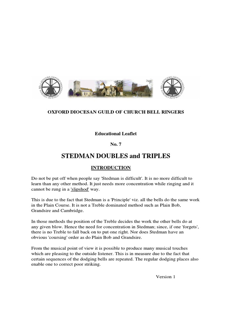 Stedman Doubles and Triples: Oxford Diocesan Guild of Church Bell ...