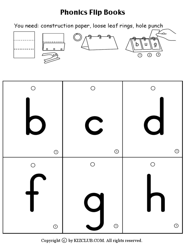BCD FGH: Phonics Flip Books | PDF