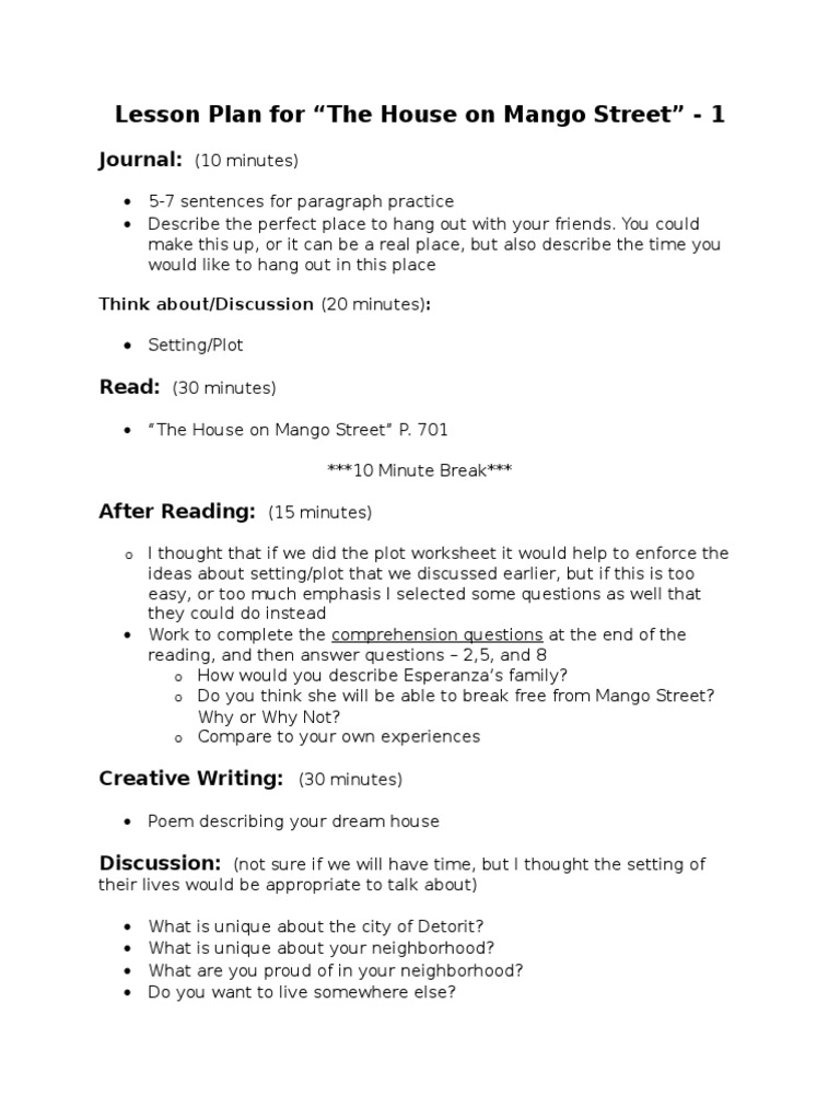 Lesson Wednesday Setting Plot Eng1 | PDF