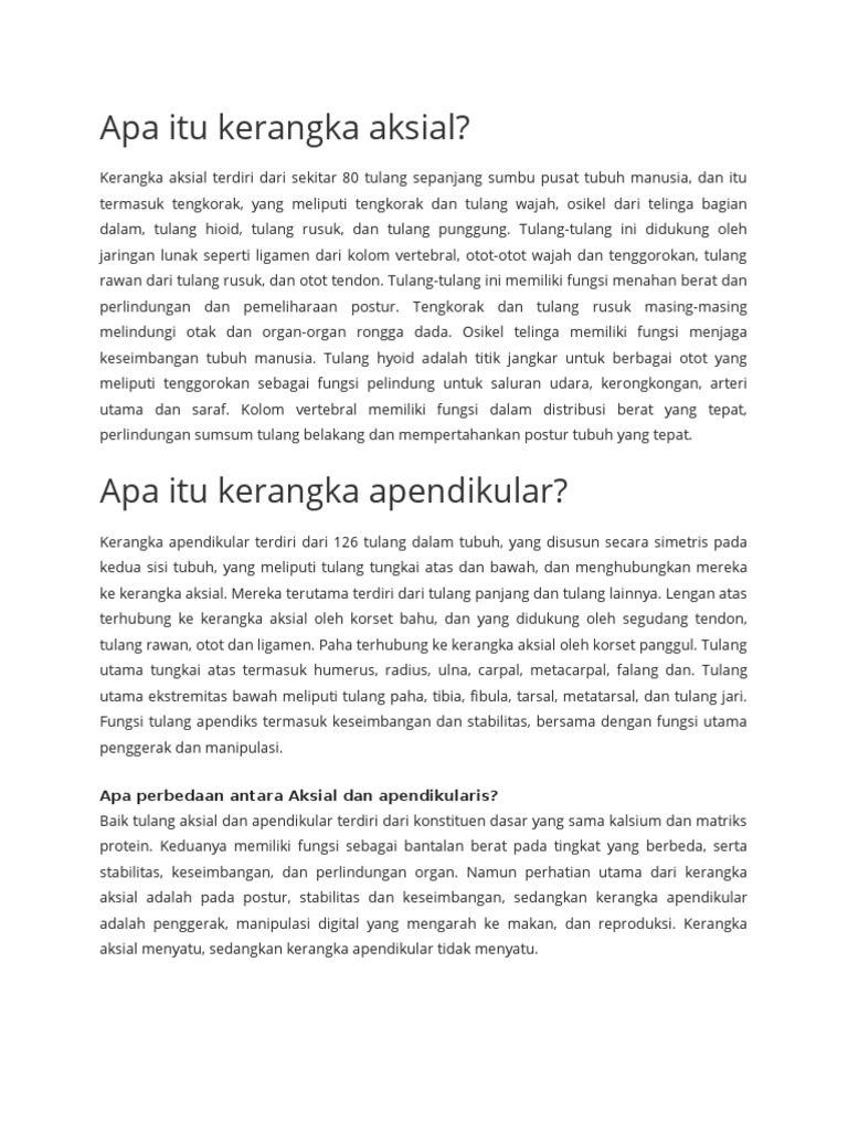 Apa Itu Kerangka Aksial | PDF | Sains & Matematika