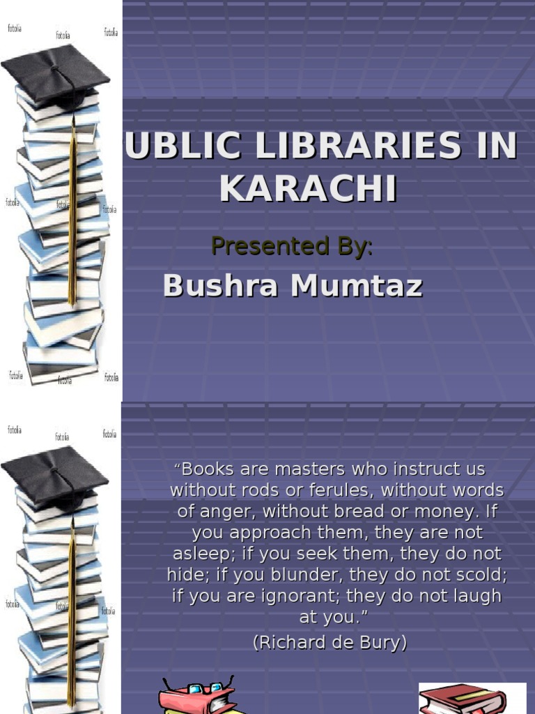 Public Libraries in Karachi: Overview and Challenges | PDF