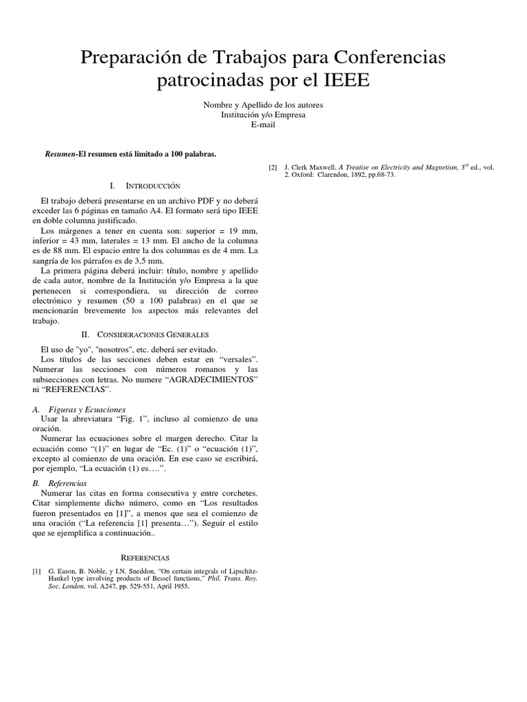 Ejemplo Formato IEEE PDF | PDF