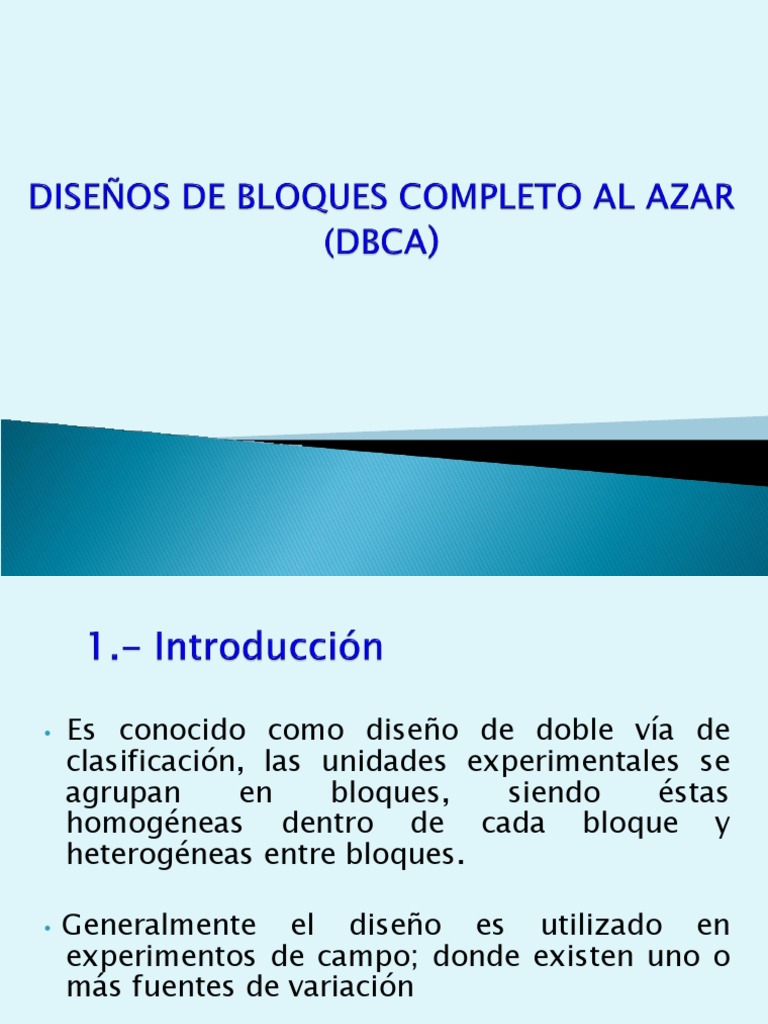 3.diseño de Bloques Completo Al Azar | PDF | Estadísticas | Matemáticas Aplicadas