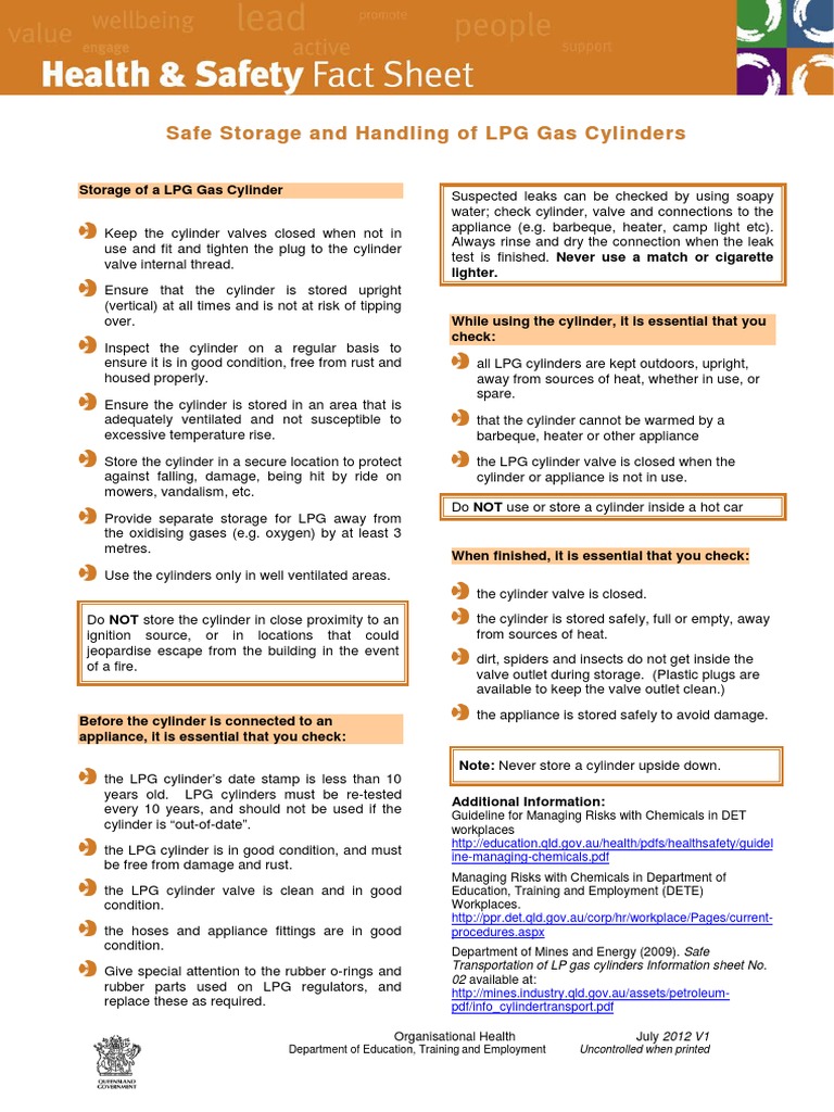 LPG Cylinder Storage and Safety Guidelines | PDF | Liquefied Petroleum ...