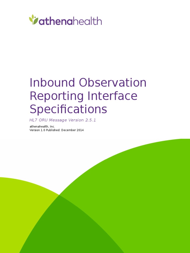 ORU Specification and Sample Messages | PDF | Specification (Technical ...