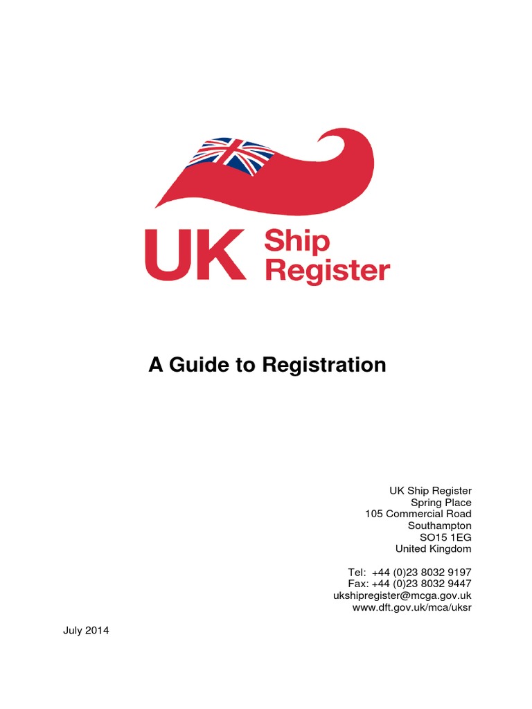 UK Ship Register Guide To Registration | PDF | International Labour ...