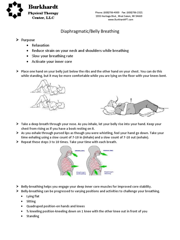 Diaphragmatic Breathing | PDF