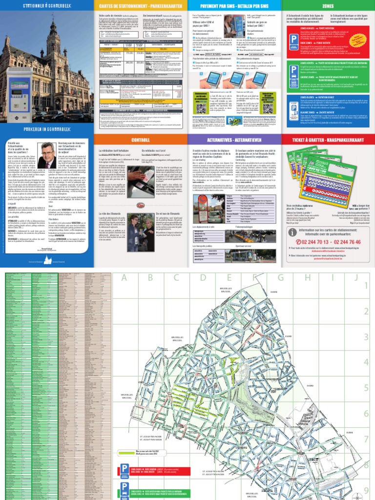 Carte Stationnement SCHAERBEEK | PDF | Stationnement | Parking