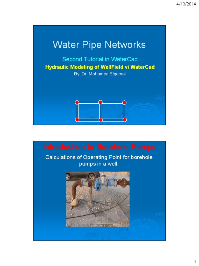 My Second Tutorial in WaterCad Modeling PDF | PDF | Pump | Groundwater