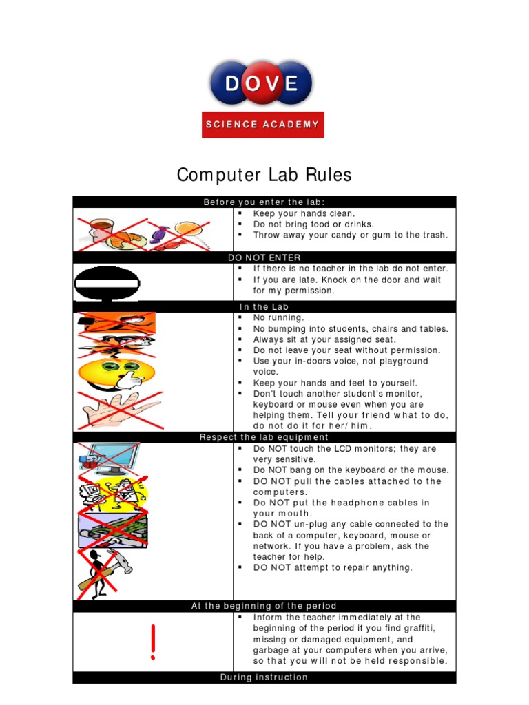 Computer Lab Rules