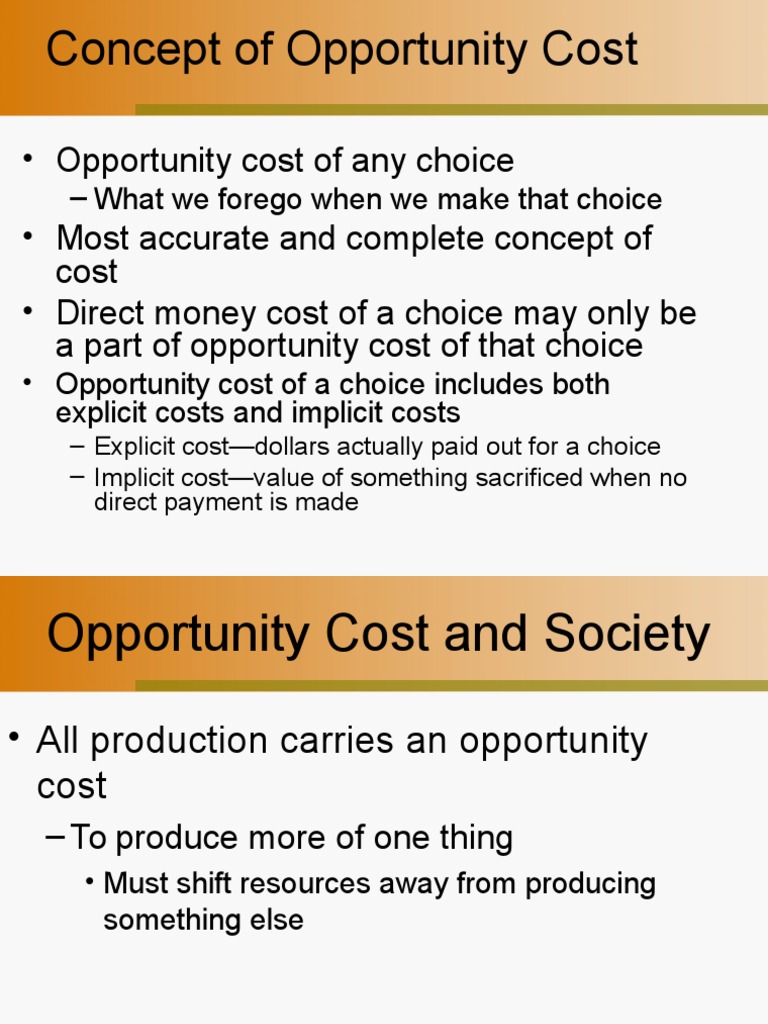 Concept of Opportunity Cost | PDF | Economic System | Market (Economics)