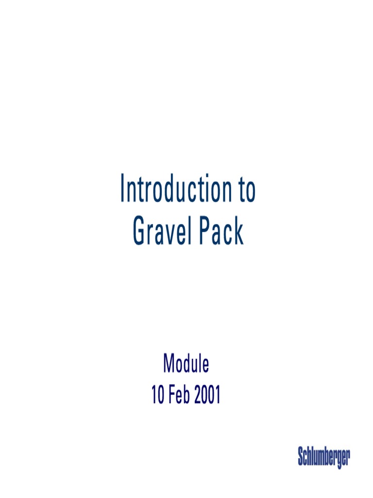 Introduction To Gravel Pack Techniques | PDF