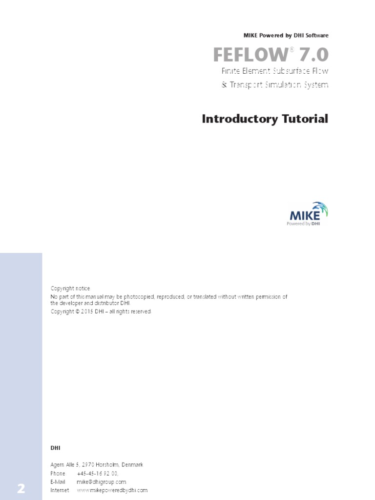 FEFLOW Introductory Tutorial | PDF | Finite Element Method | Aquifer