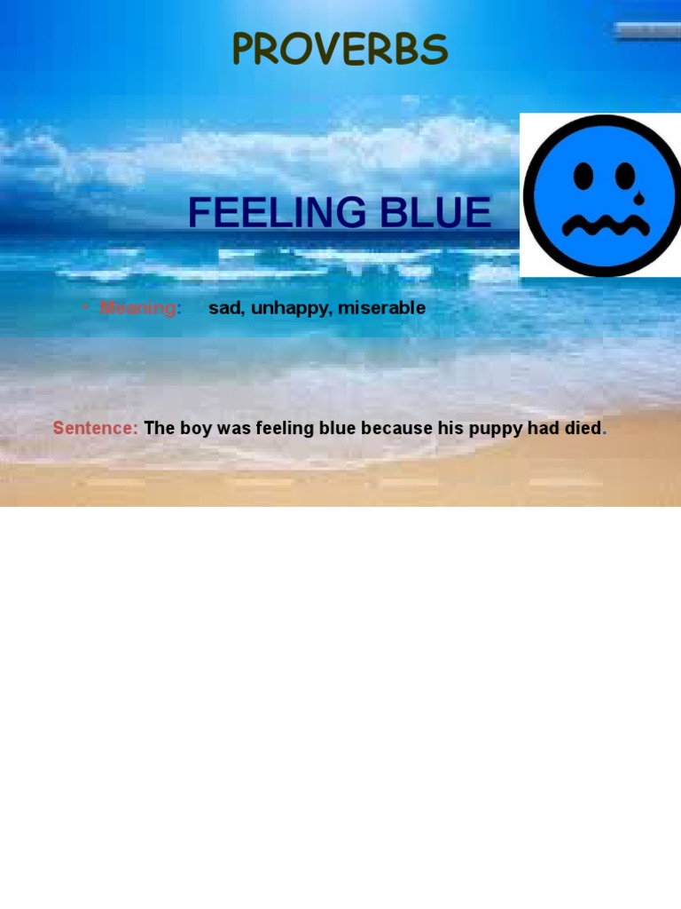 Proverbs: Feeling Blue | PDF