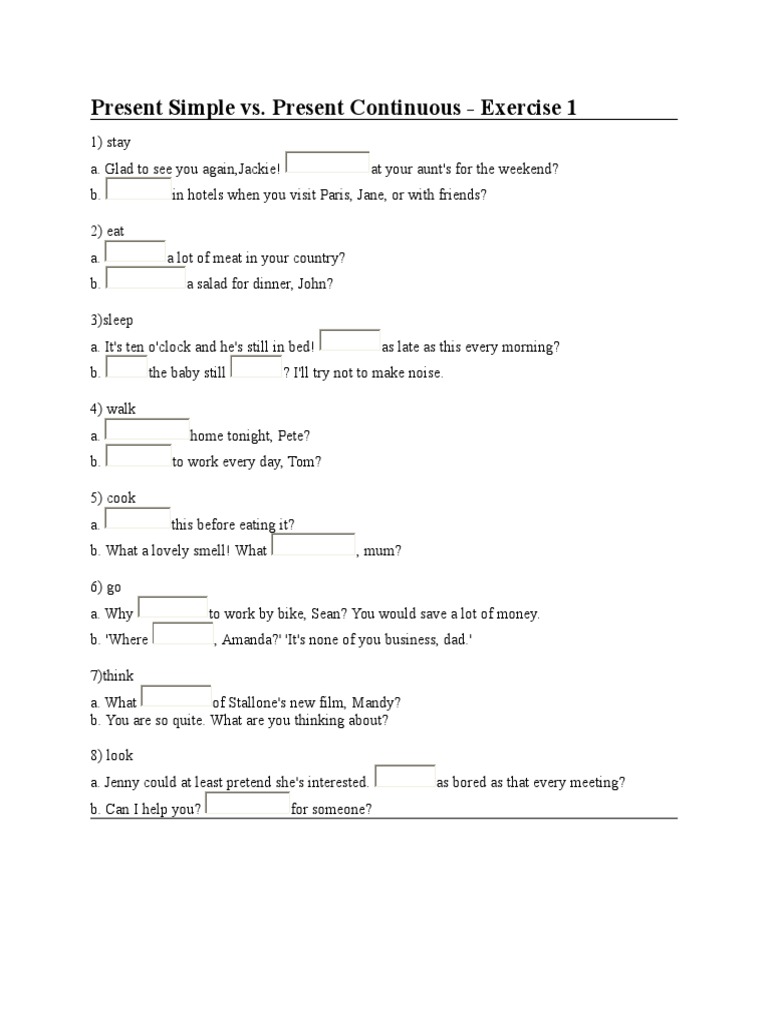 Present Tense Practice: Analyzing Usage of the Present Simple and ...