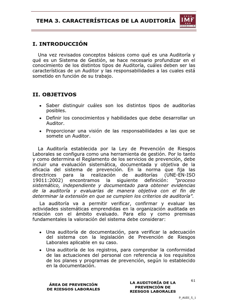 Teoria Audit Mod1 T3 | PDF | Derecho laboral | Contralor