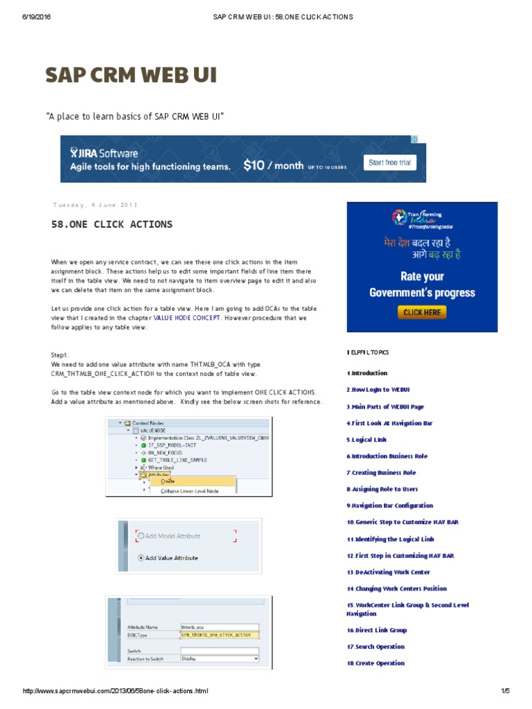 Sap CRM Web Ui - 58 | PDF | Customer Relationship Management | Hyperlink