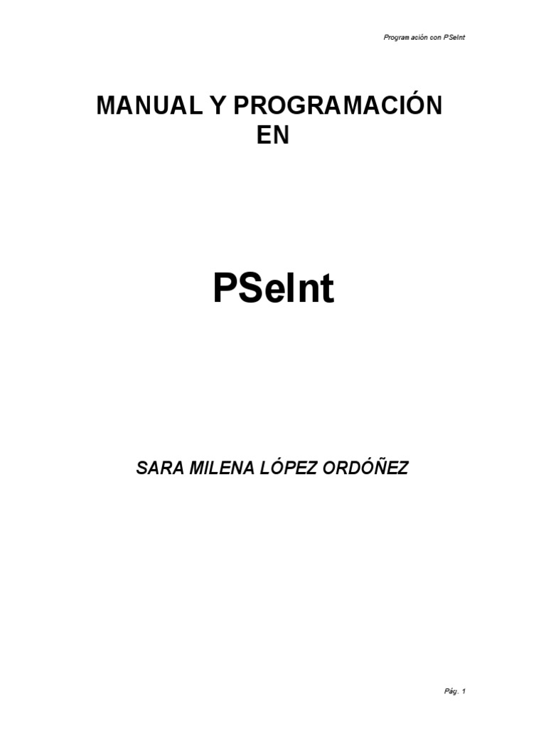 Tutorial de Pseint | PDF