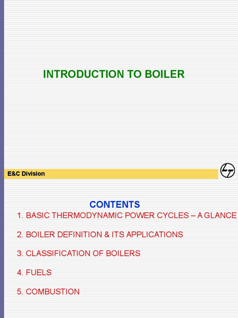 Boiler Basics and Thermodynamic Cycles | PDF | Combustion | Boiler