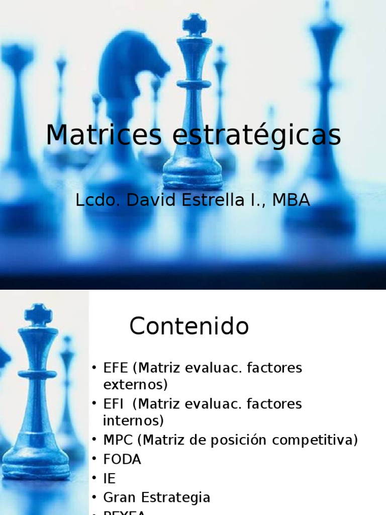 Guía de Matrices Estratégicas | PDF | Análisis FODA | Matriz (Matemáticas)