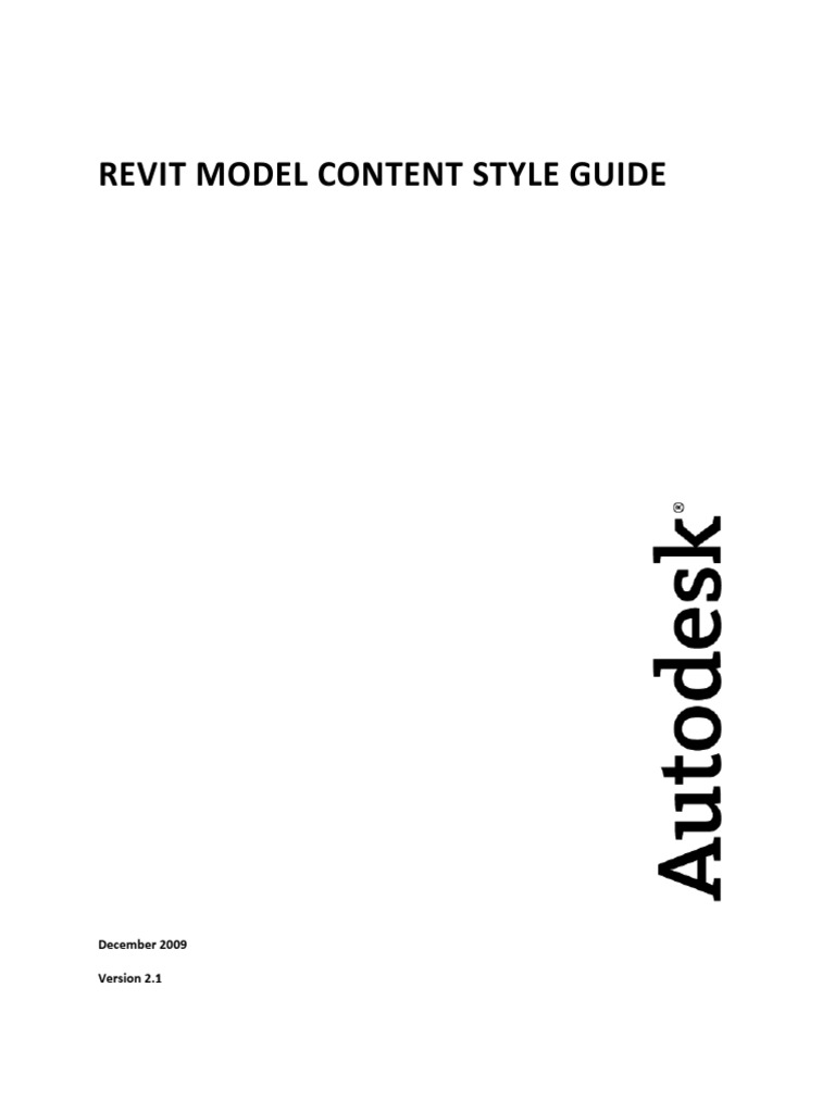 Revit Model Content Style Guide | PDF | Autodesk Revit | Autodesk