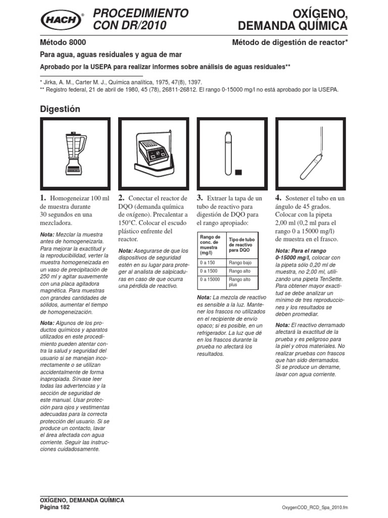 Hach (2000) CDO | PDF | Oxígeno | Agua