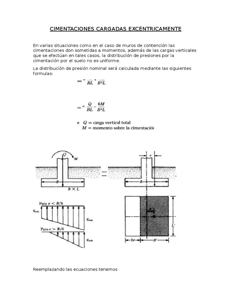 Cimentaciones con Cargas Excéntricas | PDF | Fundación (Ingeniería ...