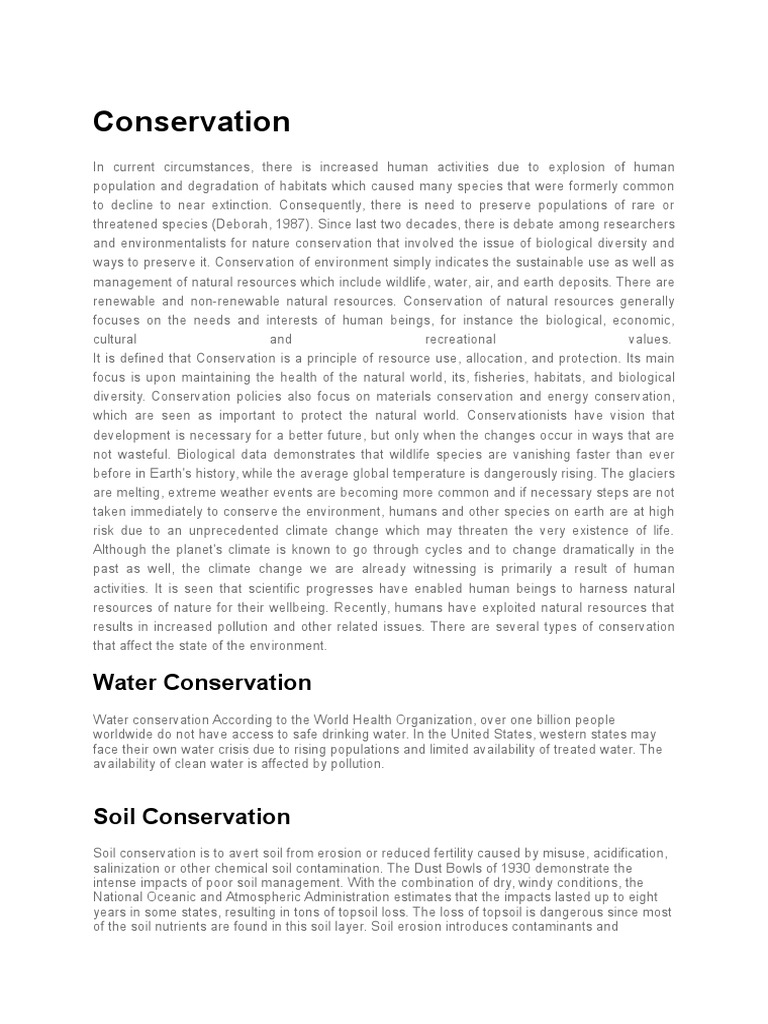 Conservation | PDF | Conservation Biology | Wetland