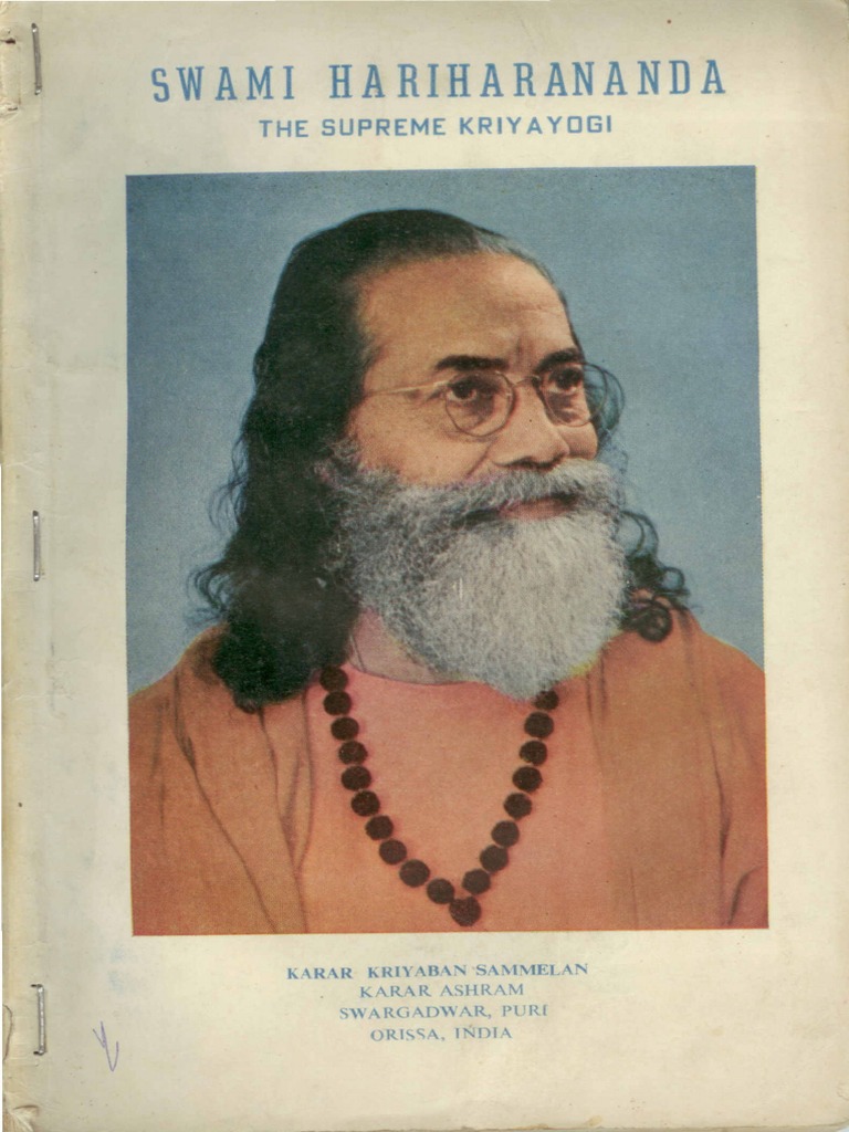 Swami Hariharananda: Kriya Yoga Master | PDF | Paramahansa Yogananda ...