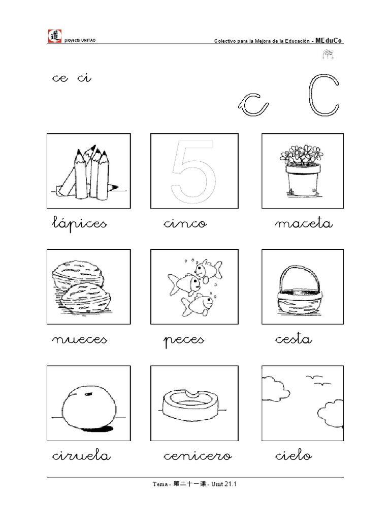 Educación: Vocabulario con Ce y Ci | PDF | Entretenimiento (general ...