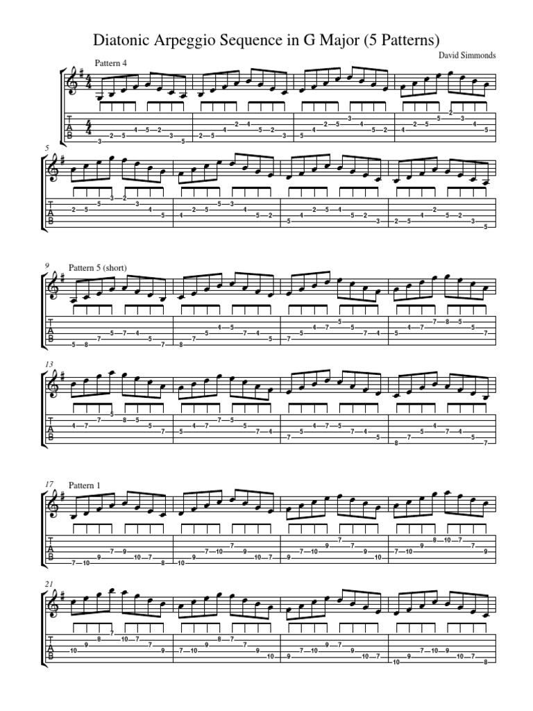 Dia Arp Seq Gmajor | PDF