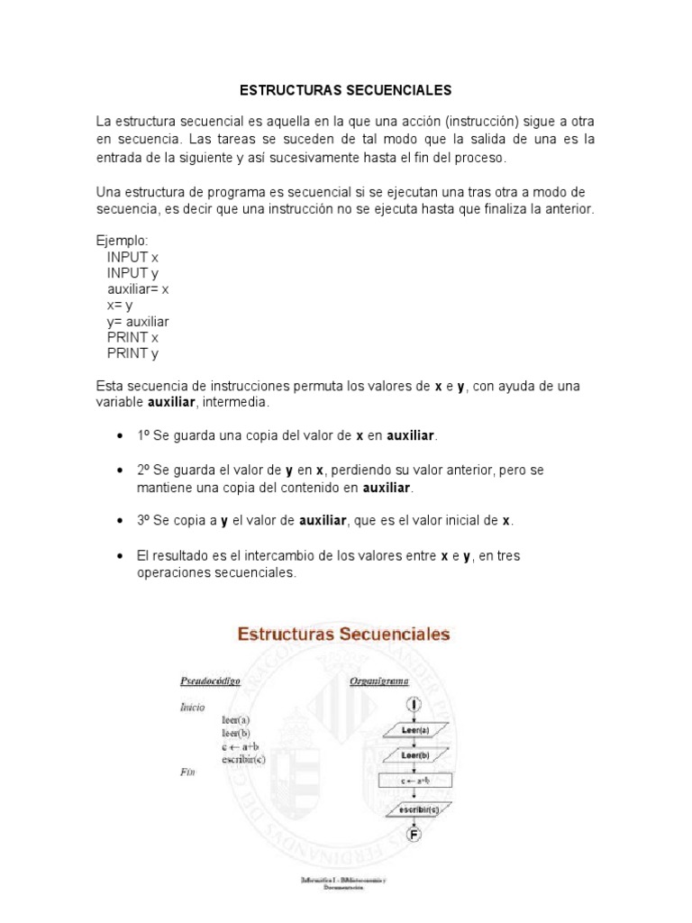 Estructuras Secuenciales y Repetitivas | PDF | Programa de computadora | Programación