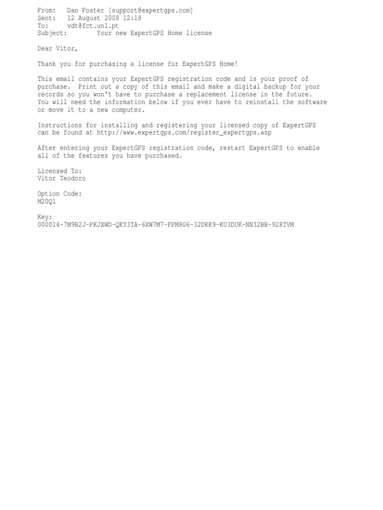 Your New ExpertGPS Home License | PDF | Information Technology | Areas ...