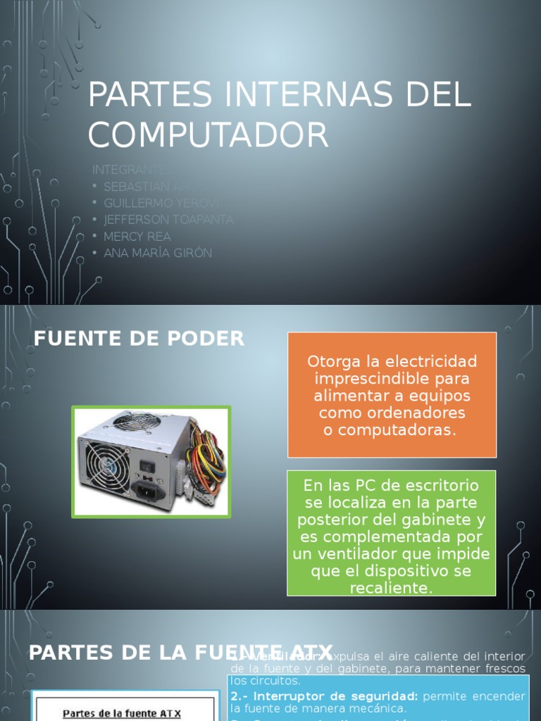 Partes Internas Del Cpu | PDF | Microprocesador | Memoria de acceso ...