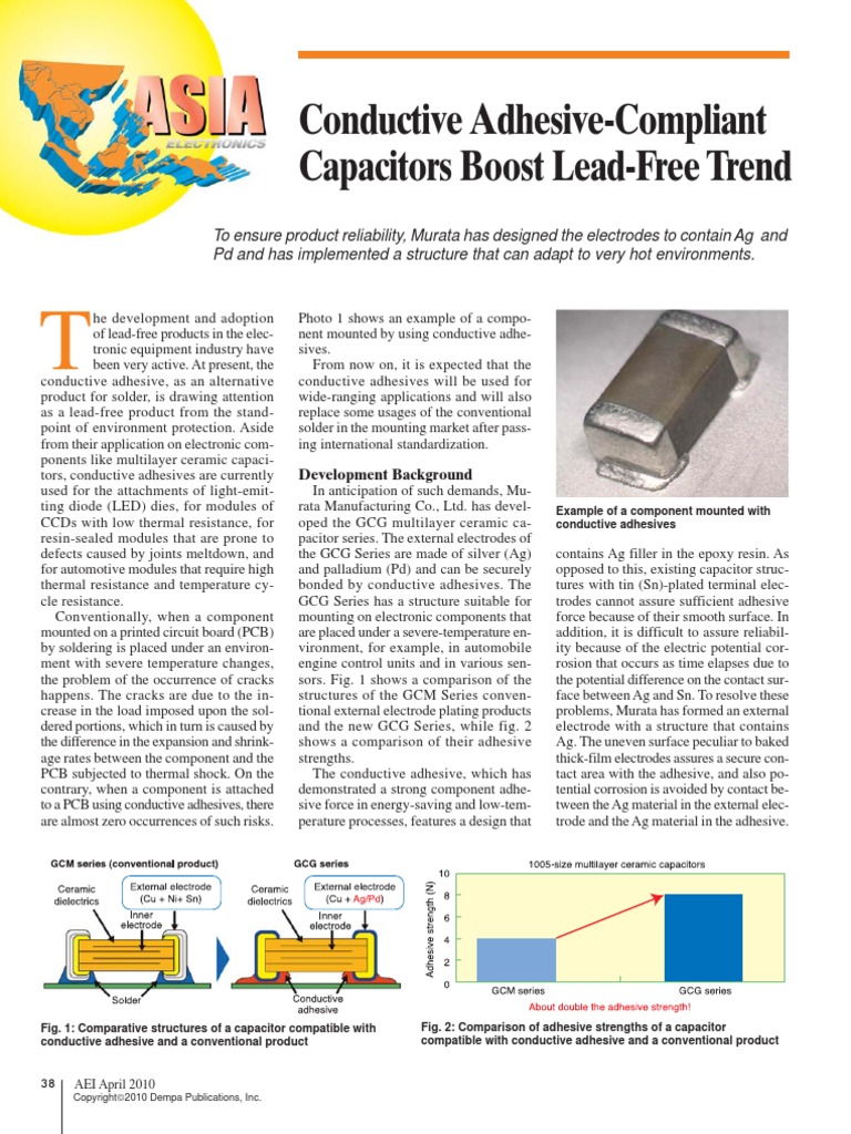 Conductive Adhesive-Compliant Capacitors Boost Lead-Free Trend | PDF ...