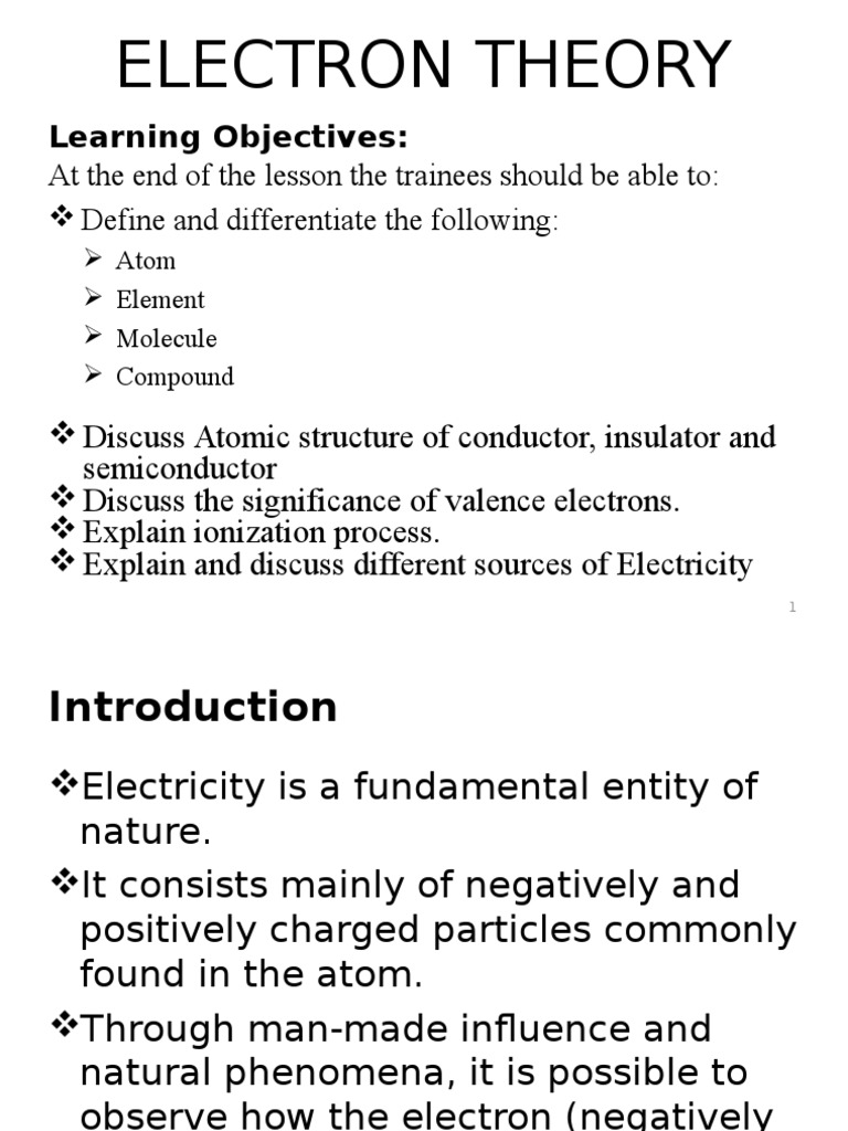 Electron Theory Electronology | Voltage | Semiconductors