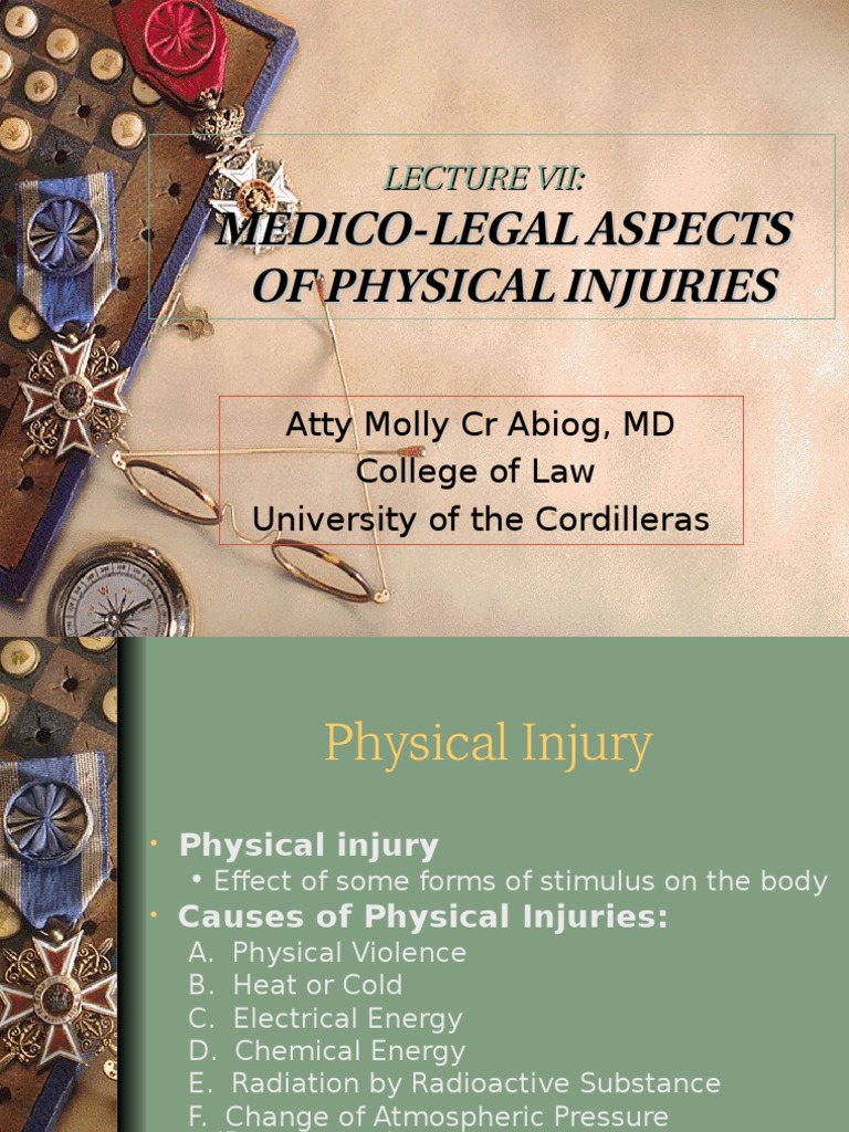 Medico-Legal Aspects of Physical Injuries | Wound | Wear