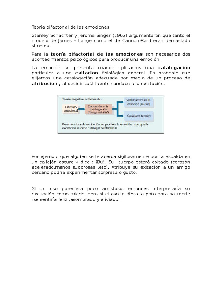 Teoria Bifactorial de Las Emociones | PDF