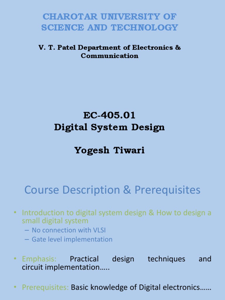 Lecture Material DSD PDF | PDF | Electronic Design | Digital Technology