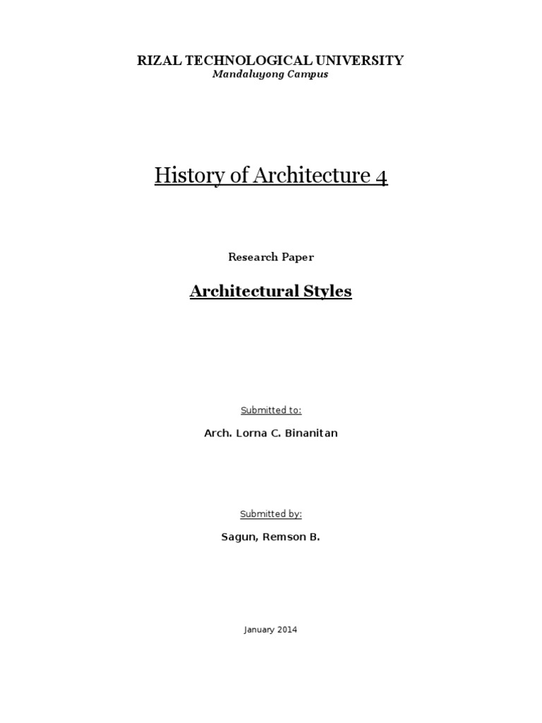 Research Paper - Architectural Styles | PDF | Baroque | Gothic Architecture