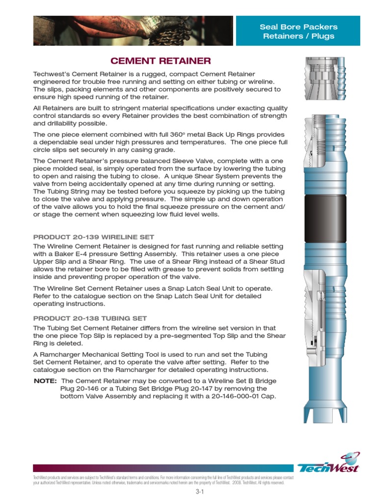Cement Retainer | PDF | Valve | Industries